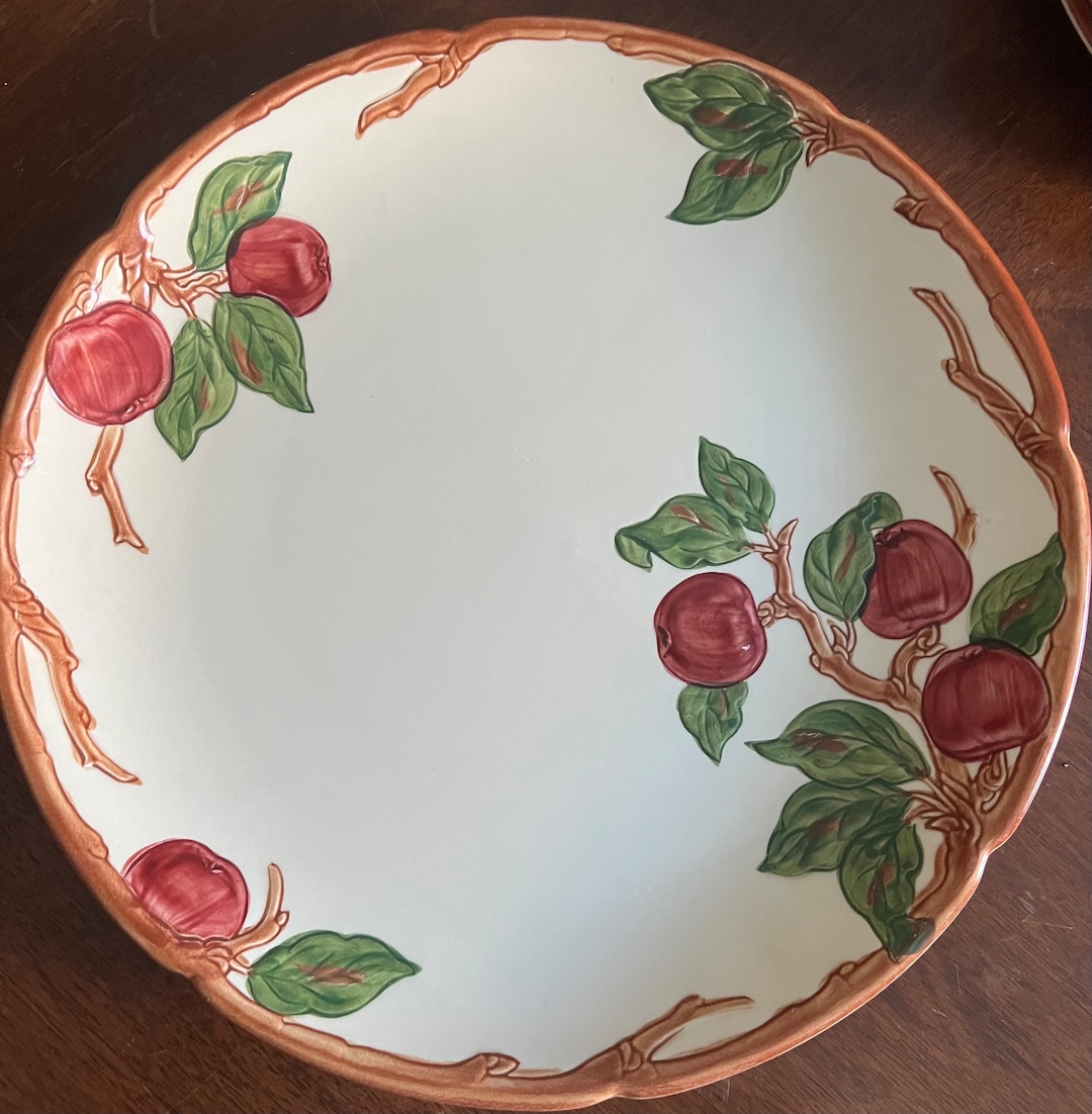 Vintage Franciscan Large Plate, Apple Pattern, Vintage Chop Plate ...