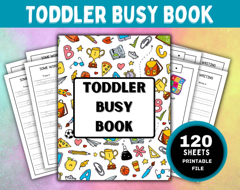 Toddler Busy Book | Printable Busy Book for Toddlers | Preschool ...