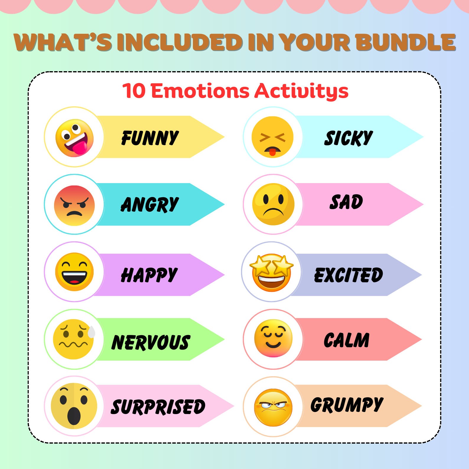 Emotions Activity for Kids Girl and Boy Version Printable Toddler ...