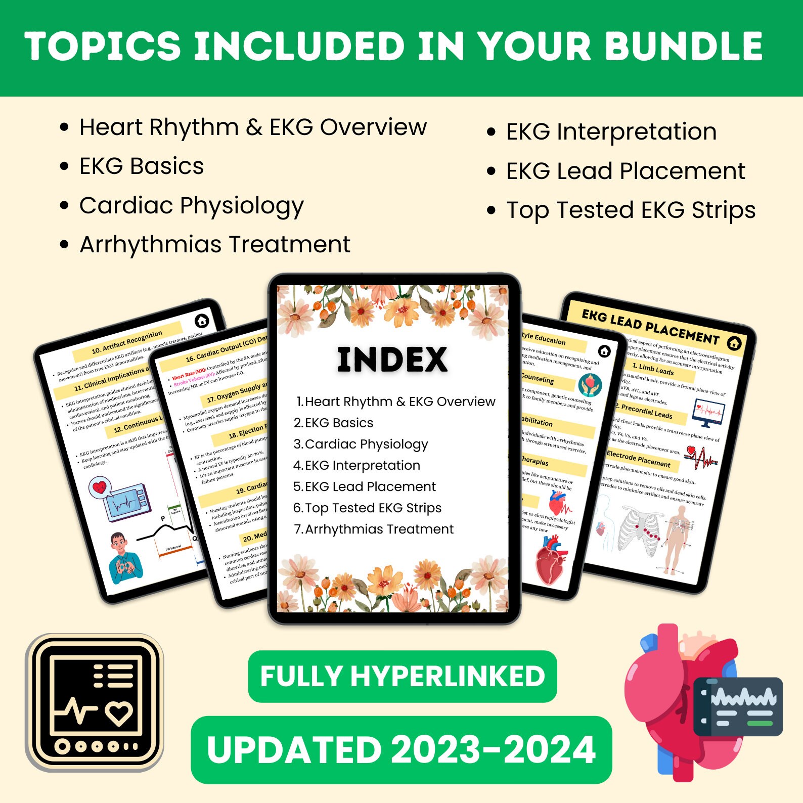 EKG Study Guide for Nursing Students BLS/ACLS Rhythms, Interventions, Patient Teaching. Nursing ...