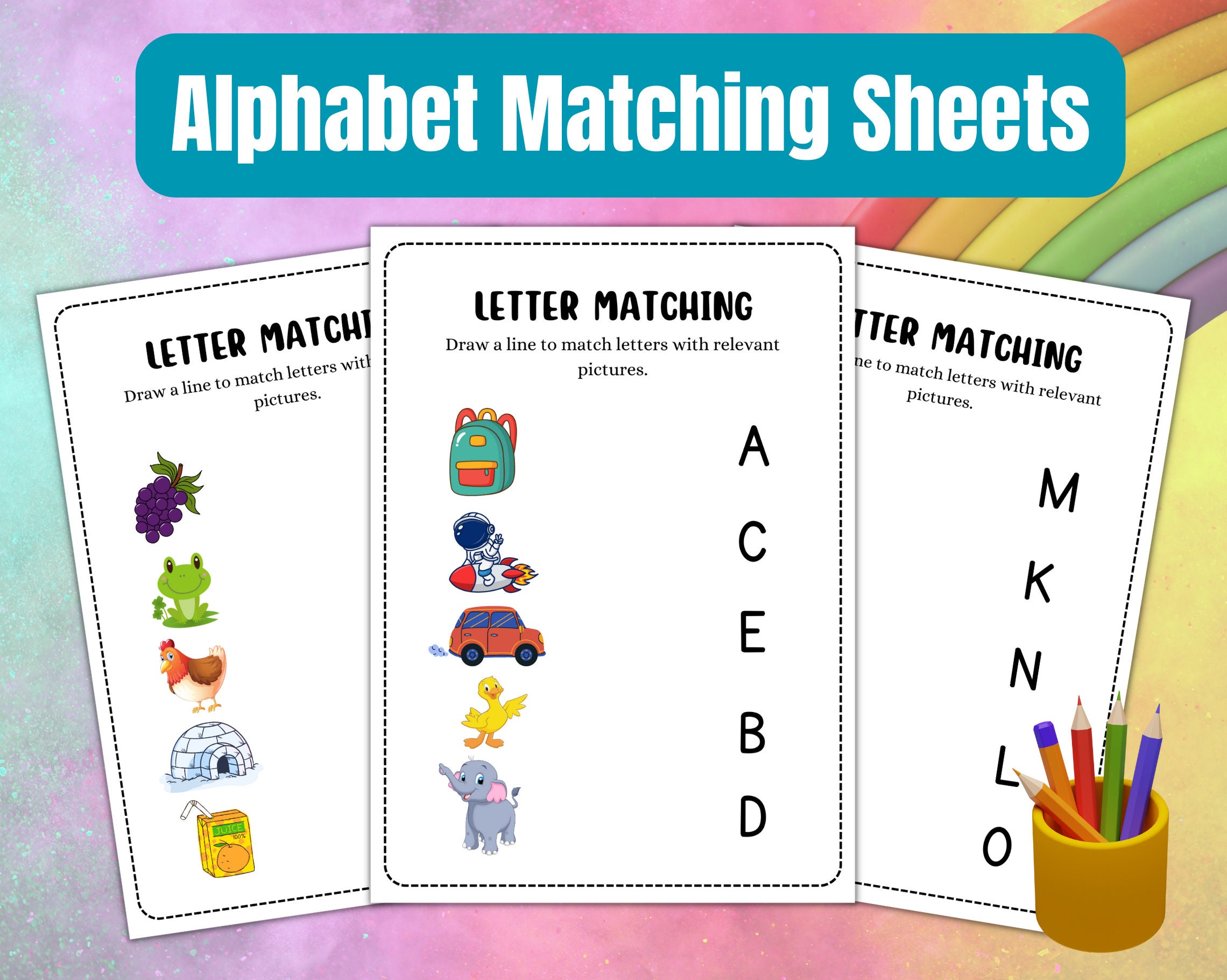 Preschool Worksheets 50 Pages Numbers, Counting, Math, Alphabet, Shapes ...