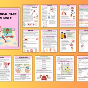 Critical Care Study Guide: 60-page Nurse Bundle (printable PDF) - Etsy
