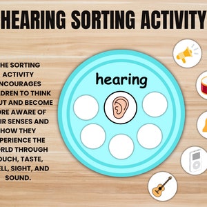 Five Senses Sorting Activity: Preschool Learning Printable (digital ...