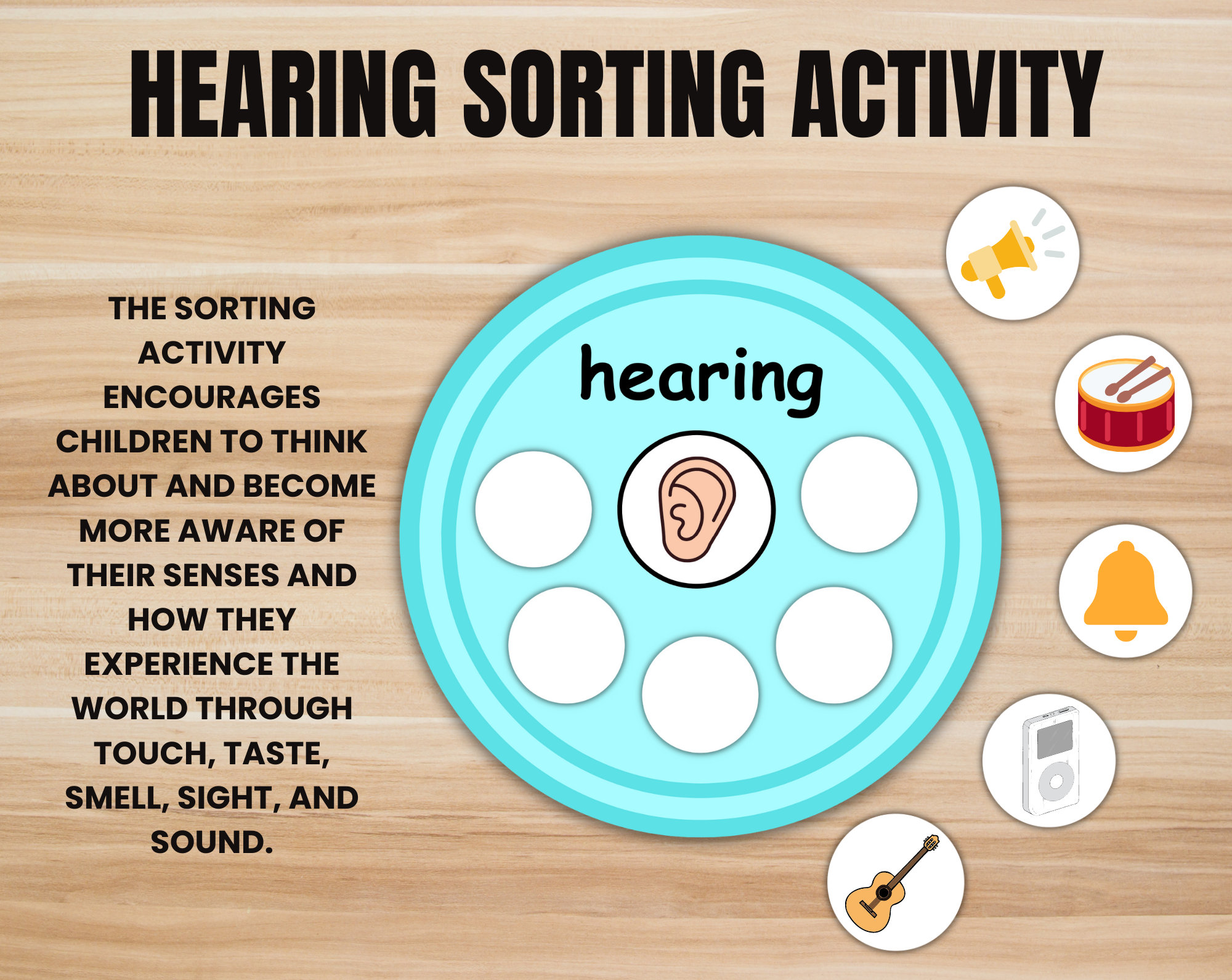 Five Senses Sorting Activity: Preschool Learning Printable (digital ...