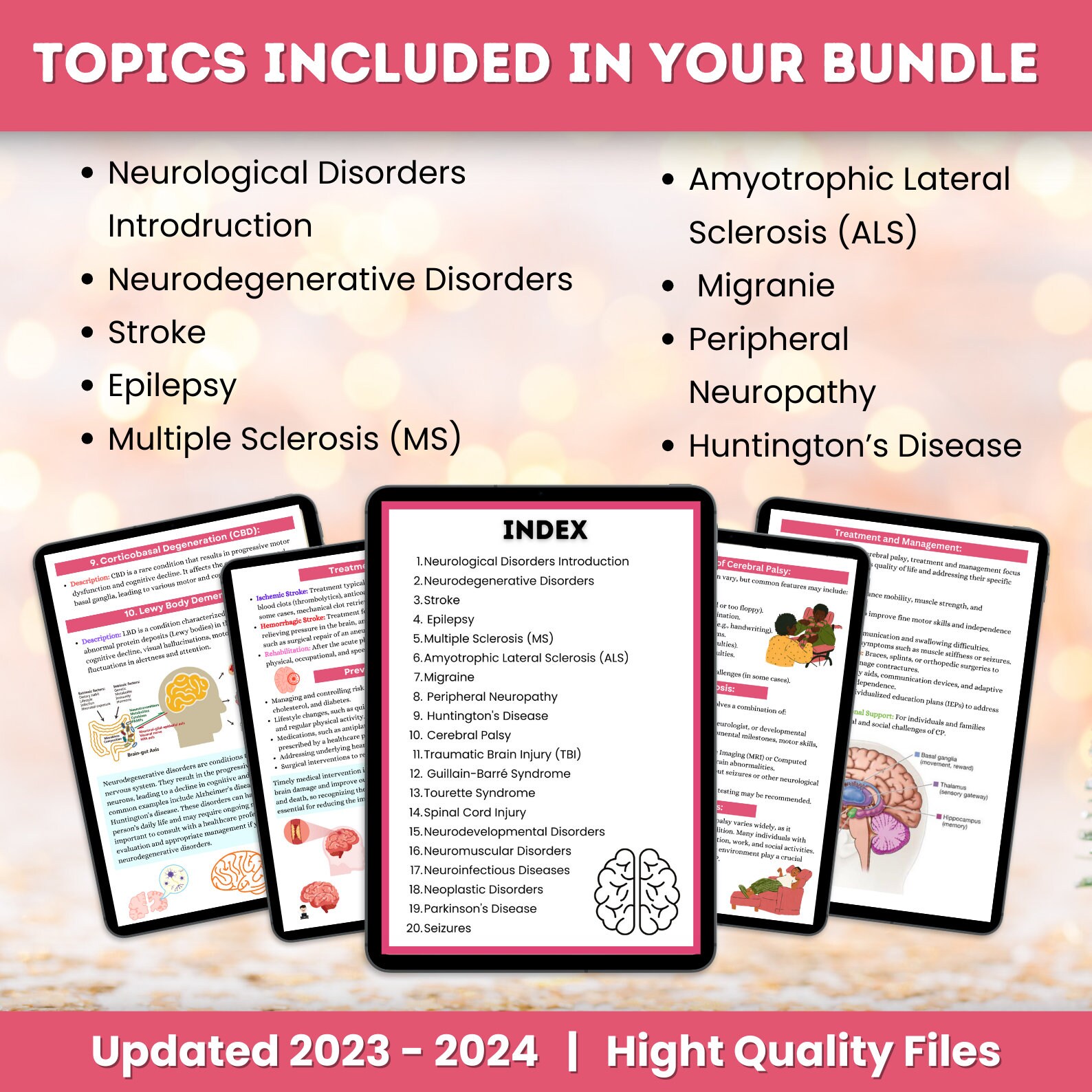 Neurological System Neuro Bundle Notes Med Surg Notes Pritnable Notes ...