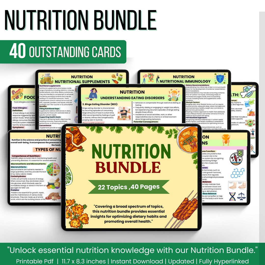 Nutrition Study Guide Bundle: NCLEX Edition (PDF Download) - Etsy