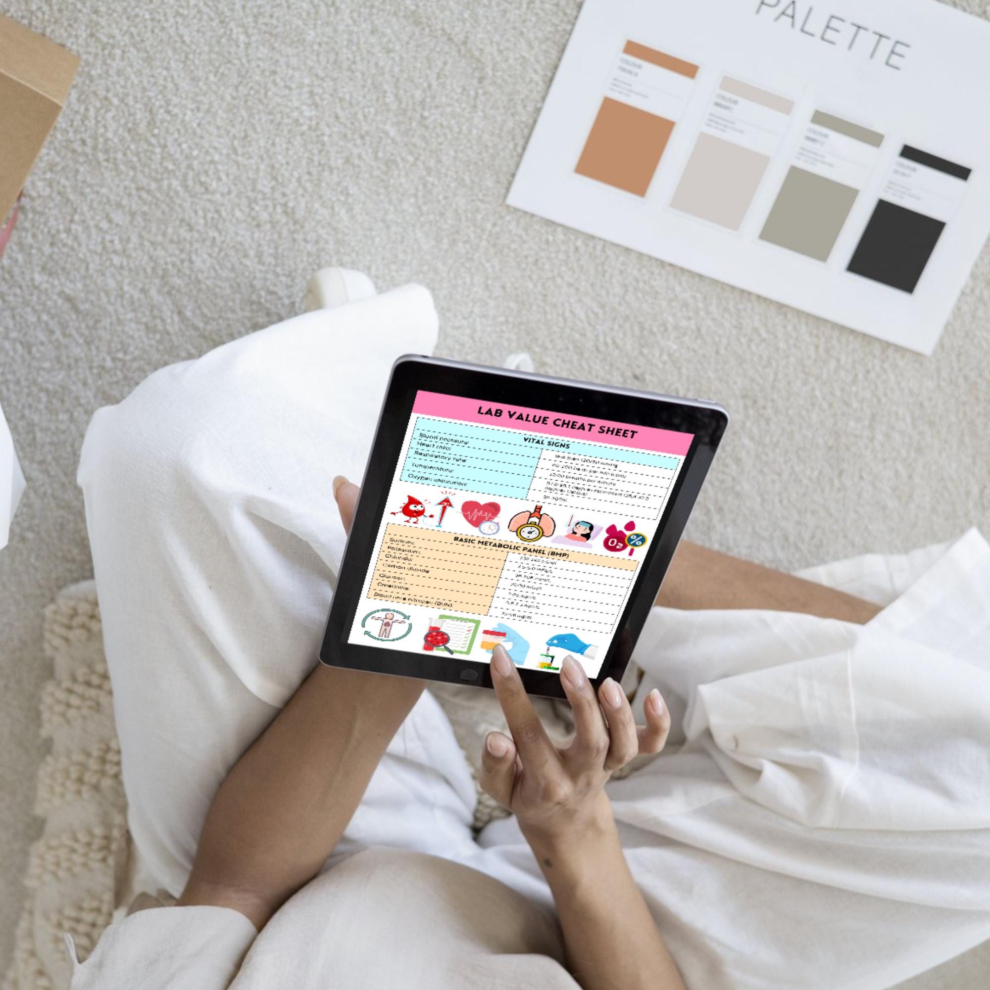 Lab Values Cheat Sheets – Printable PDF File | 8 Sheets | Medical ...