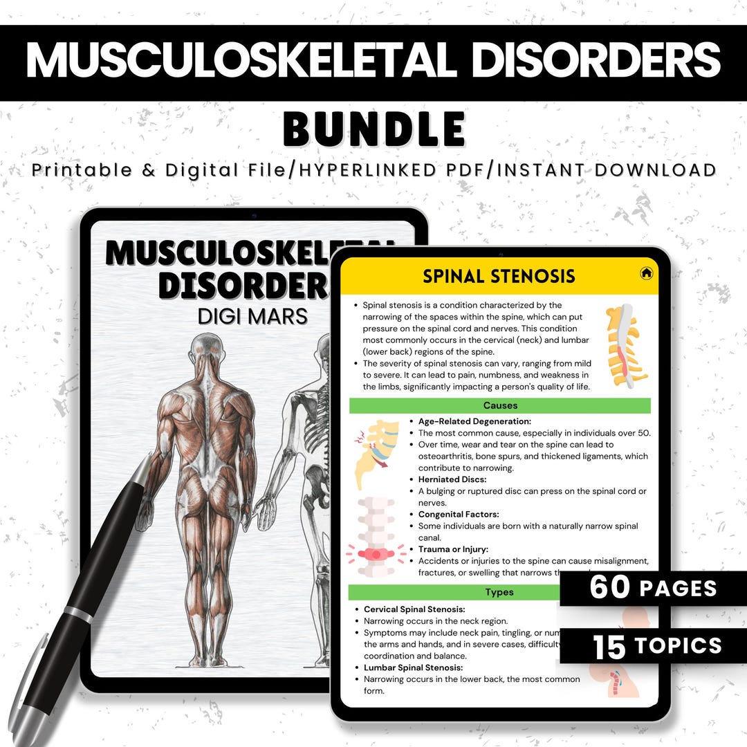 Musculoskeletal Disorders Study Bundle: Medical Nursing Notes ...