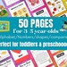 Preschool Worksheets 50 Pages Numbers, Counting, Math, Alphabet, Shapes ...