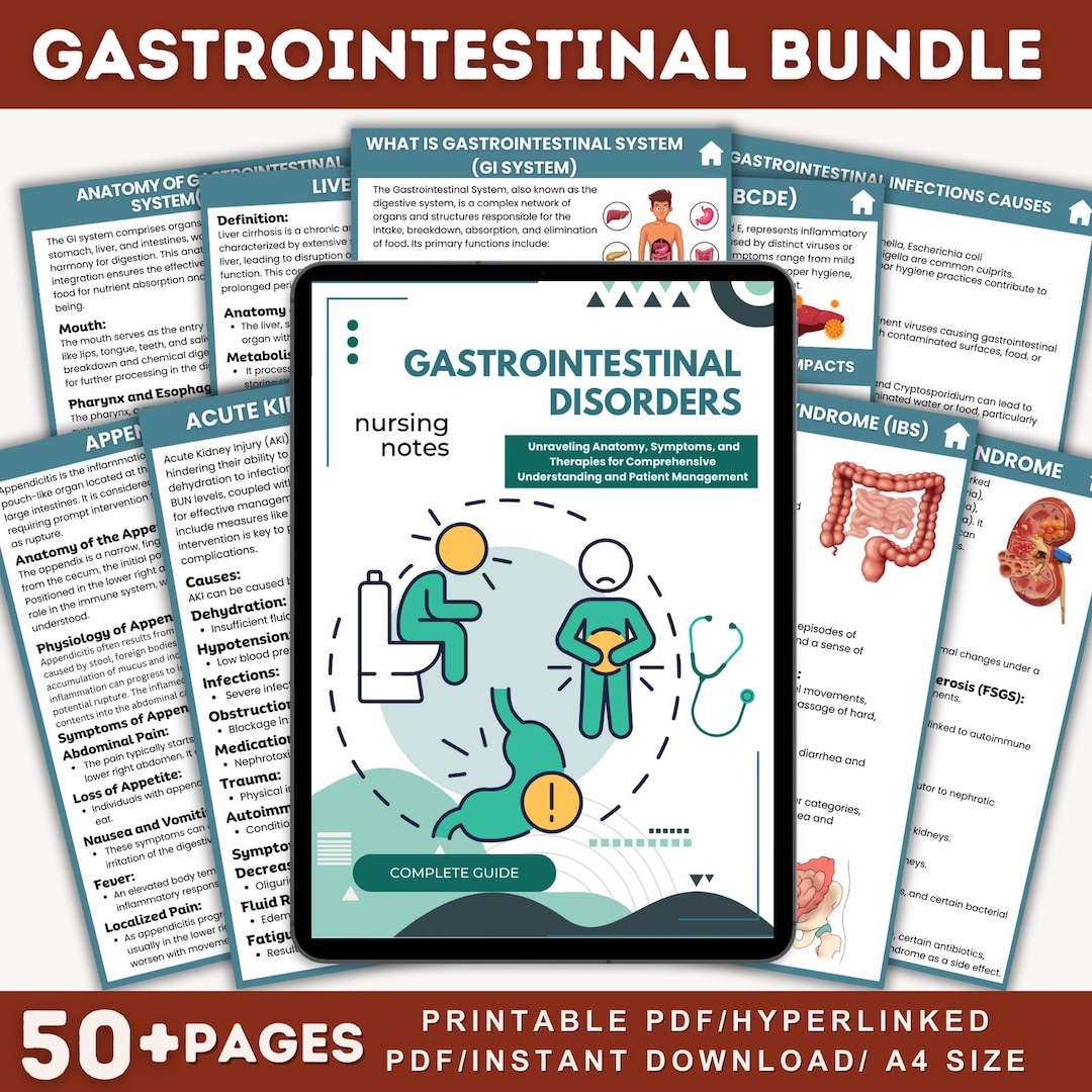Gastrointestinal Nursing Study Guide GI Bundle Fundamentals Study Guide ...
