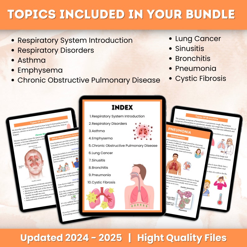 Respiratory System Bundle | Med Surg Nursing Study | Instant Download ...