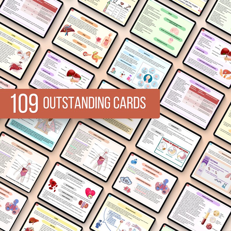Anatomy & Physiology Flashcards: Nursing School Study Guide (PDF) - Etsy
