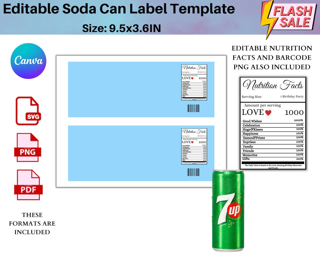 Soda Can Template, Soda Can Wrapper Template, Chip Bag Template ...
