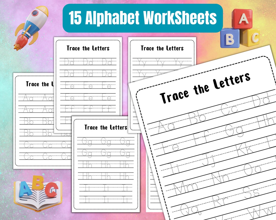 Preschool Worksheets 50 Pages Numbers, Counting, Math, Alphabet, Shapes ...