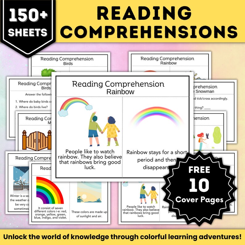 Kindergarten at Home Reading Worksheets - Comprehension Passages ...