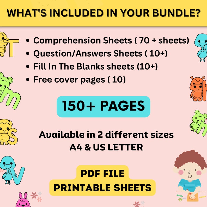 Kindergarten at Home Reading Worksheets - Comprehension Passages ...