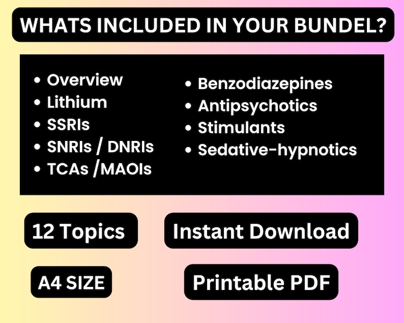 Mental Health Pharmacology Study Guide | NCLEX Pharmacology | Nursing ...