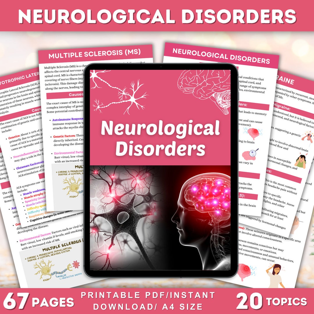 Neurological System | Neuro Bundle Notes | Med Surg Notes | Pritnable ...