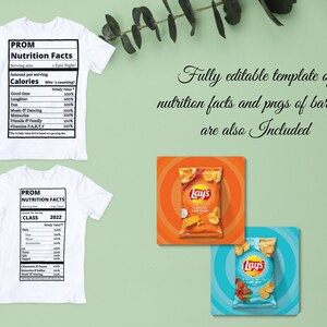 Prom Nutrition Facts Template: Editable Canva Design (digital Download ...