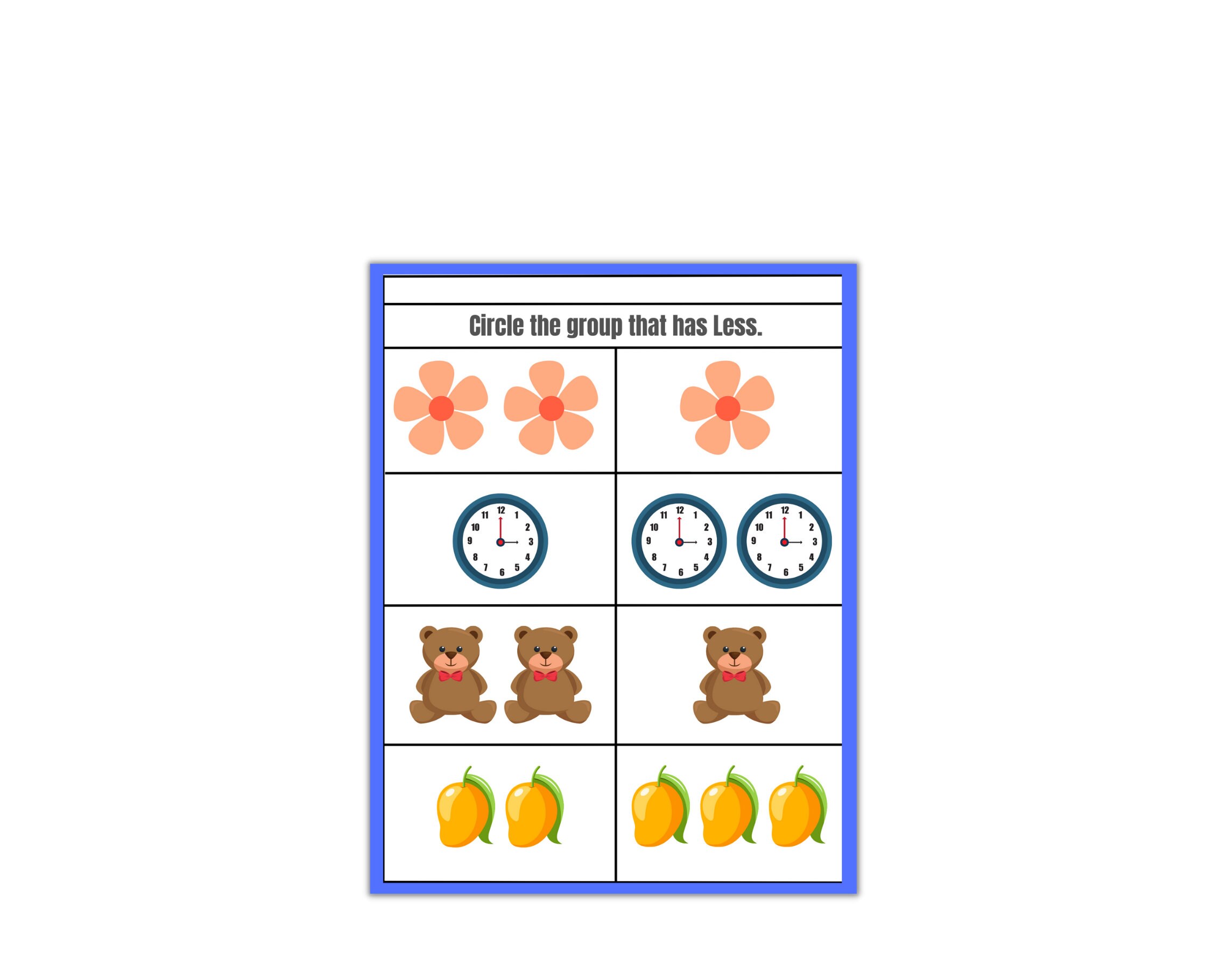 Preschool Comparison Worksheets Preschool Worksheets - Etsy