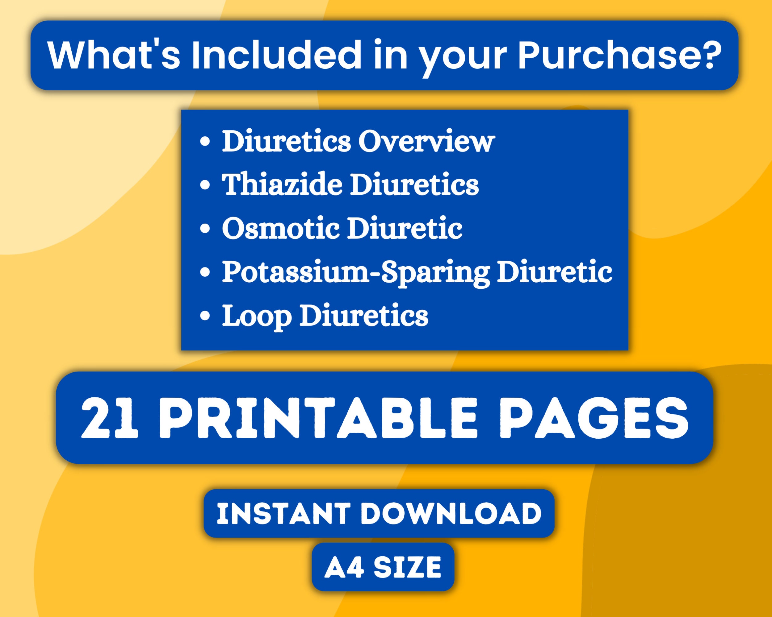 Diuretics Loop Thiazide Potassium-sparing Osmotic Nursing Study Guide ...