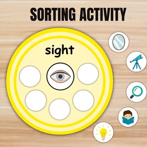 Five Senses Sorting Activity: Preschool Learning Printable (digital ...