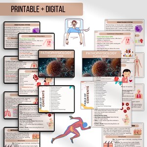 Pathophysiology Flashcards: Medical Nursing Study Aid (digital Download ...