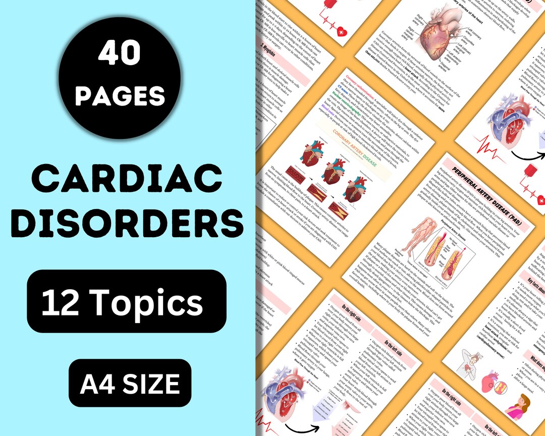 Cardiac Disorders Nursing Notes 2024, Cardiovascular System, Med Surg ...