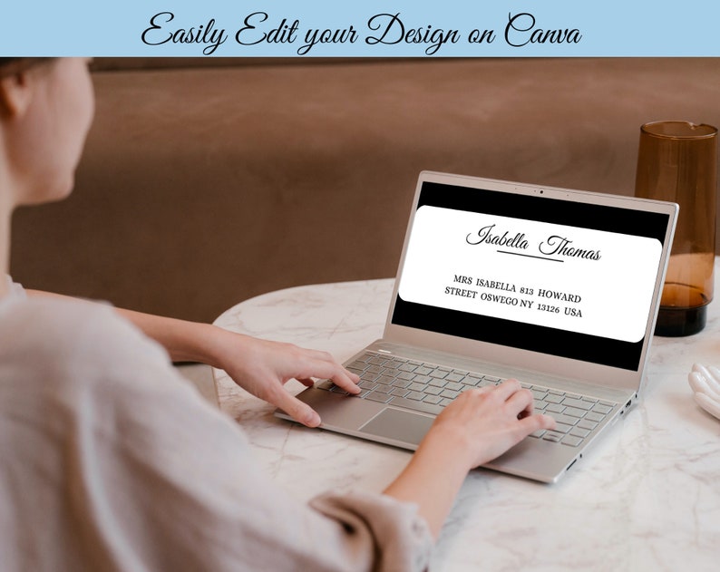Editable Address Label Template: Wedding Return Address (digital ...