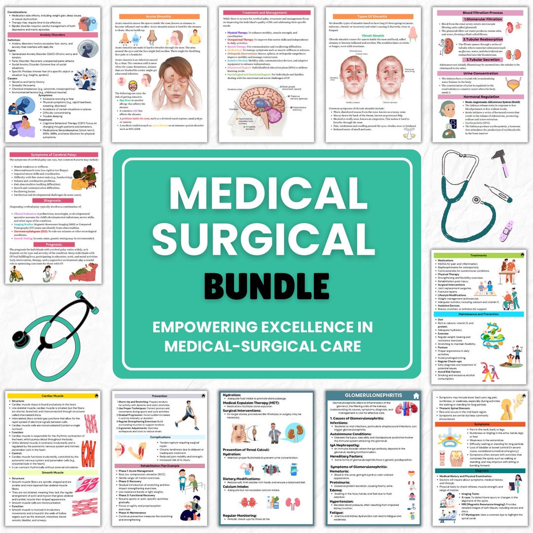 Medical Surgical Bundle – Printable & Digital PDF File | Notes ...