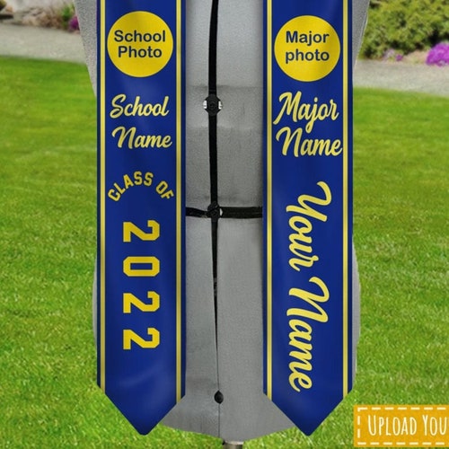 Custom 2022 Graduation Stole Class of 2022 Sign Graduation - Etsy