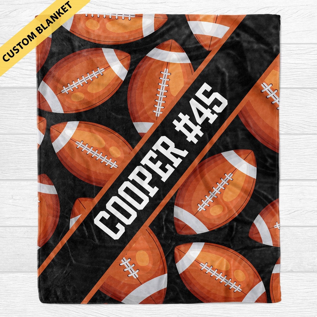 Personalized Custom Football Blanket, Custom Football Blankets ...