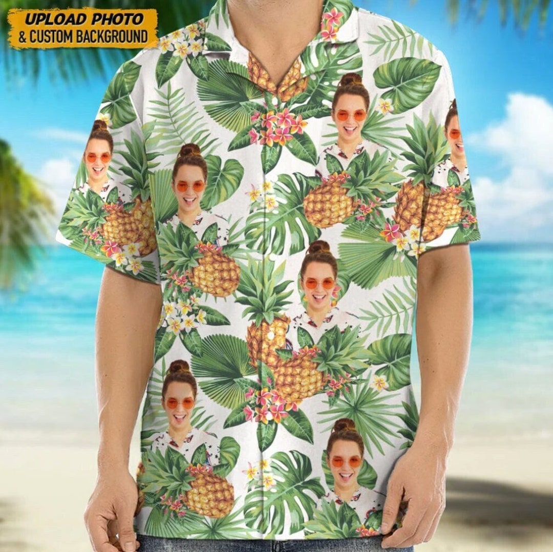 Custom Photo Human Portrait Hawaii Shirt - Etsy