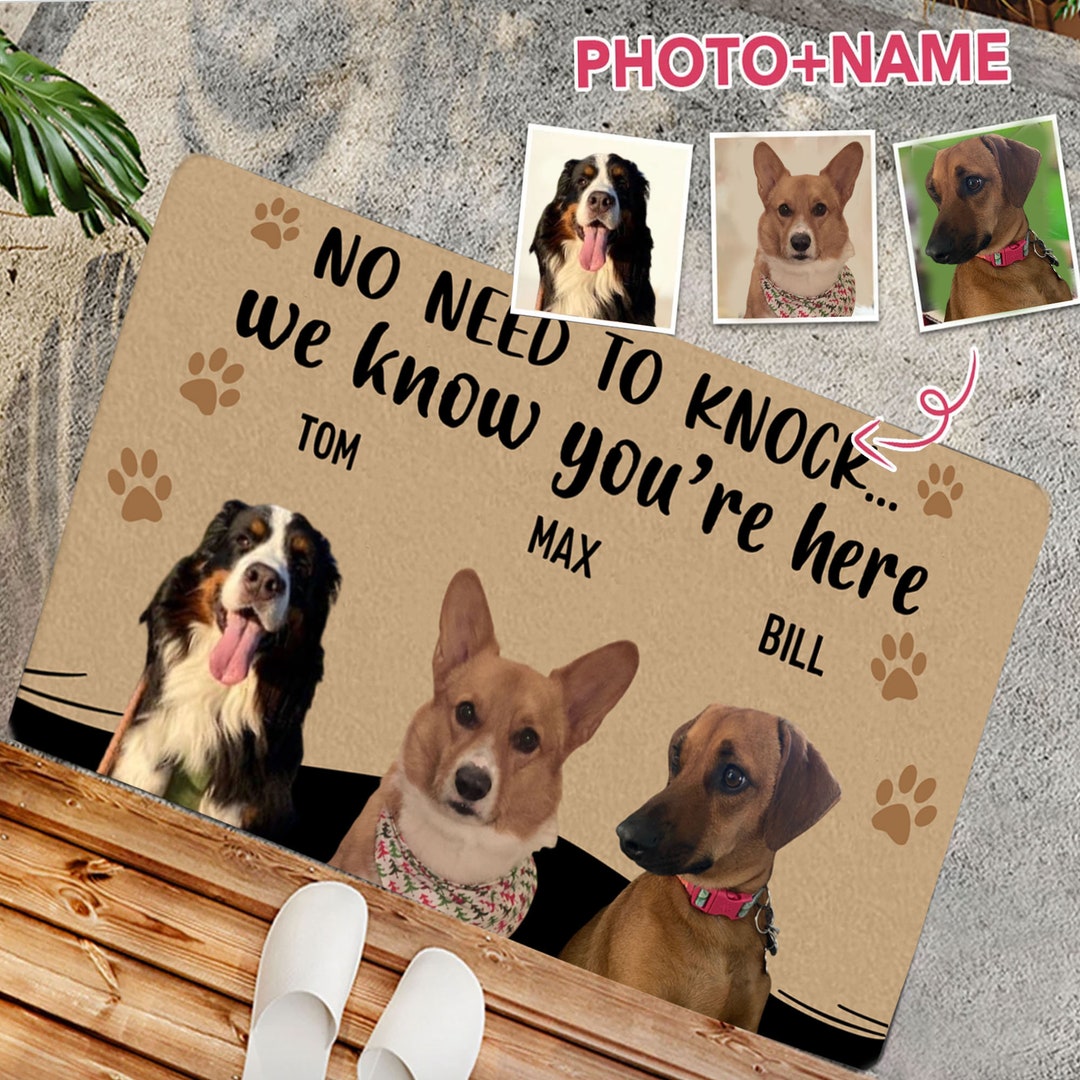 Custom Pet Photo Doormat: Personalized Dog & Cat Welcome Mat - Etsy