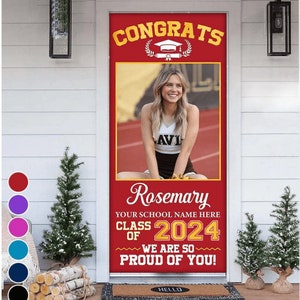 Class of 2024 Congrats Graduation Door Cover, Personalized Graduation ...