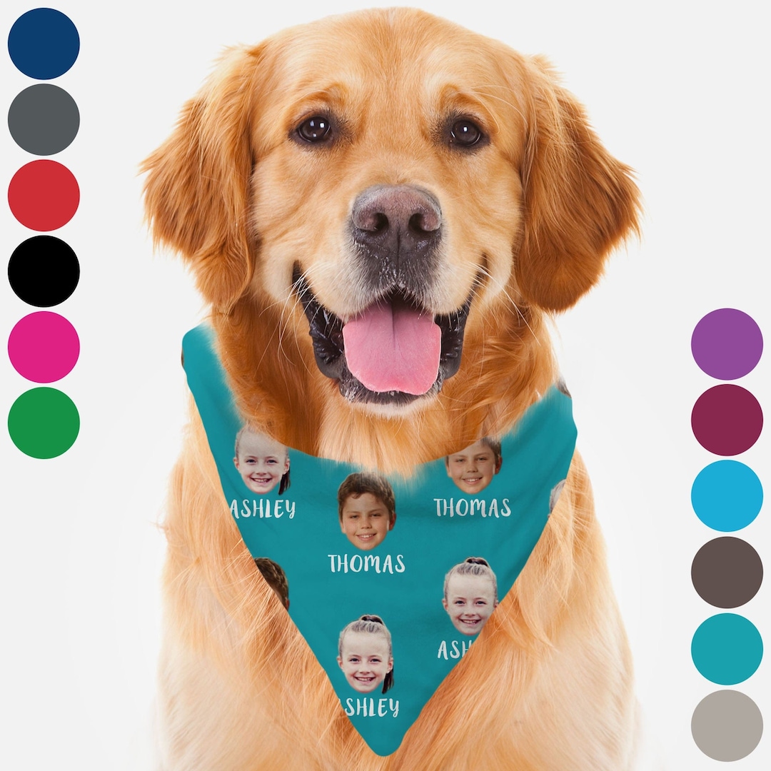 Custom Photo Human Face Personalized Dog Cat Pet Bandana - Etsy