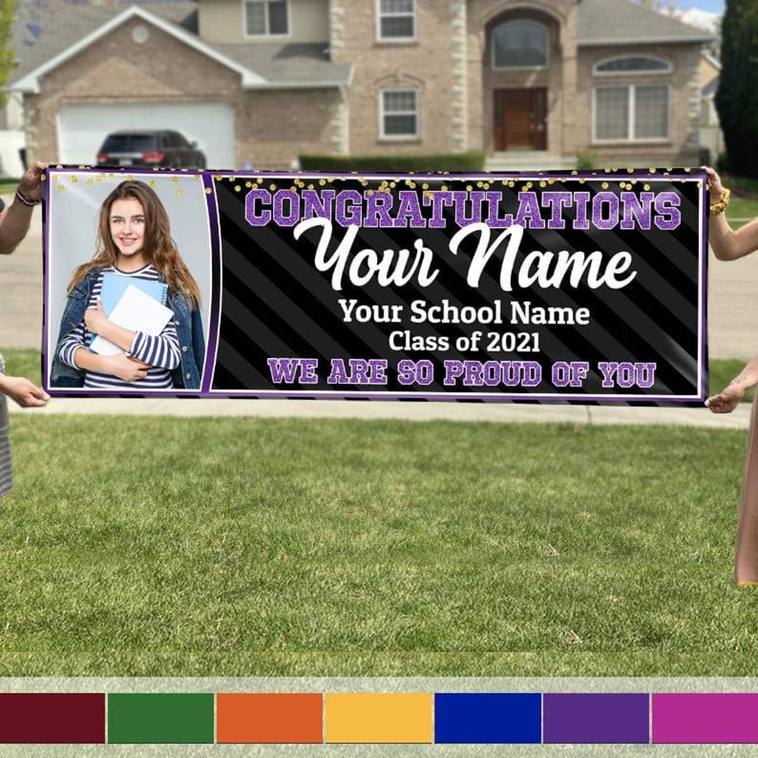 Congratulations Class of 2021 Banner Graduation Day Gift - Etsy