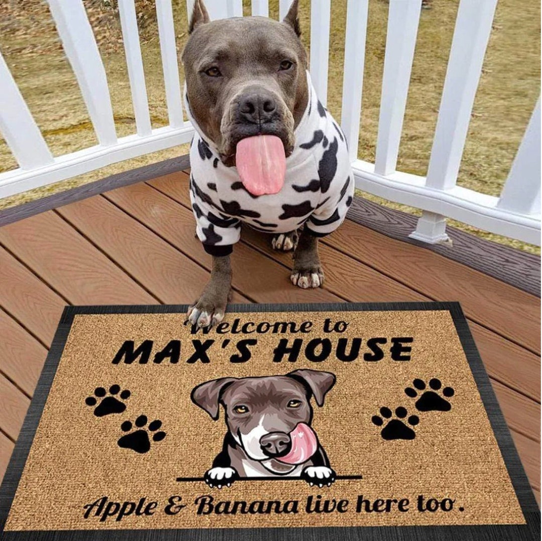 Welcome to Dog House Dog Doormat, Gift for Pet Lovers, Personalized ...
