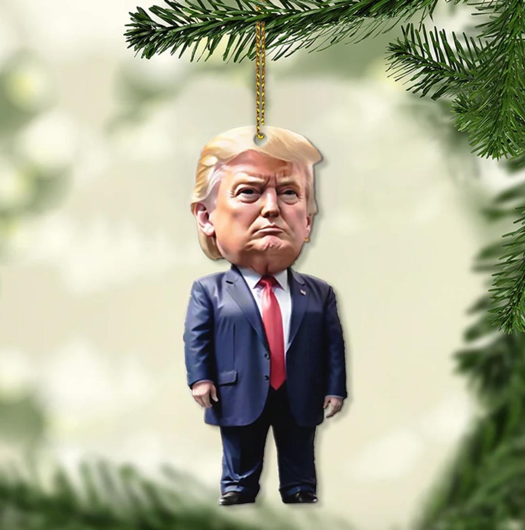 Trump-inspired Acrylic Christmas & Halloween Decor - Sparkling Hanging ...