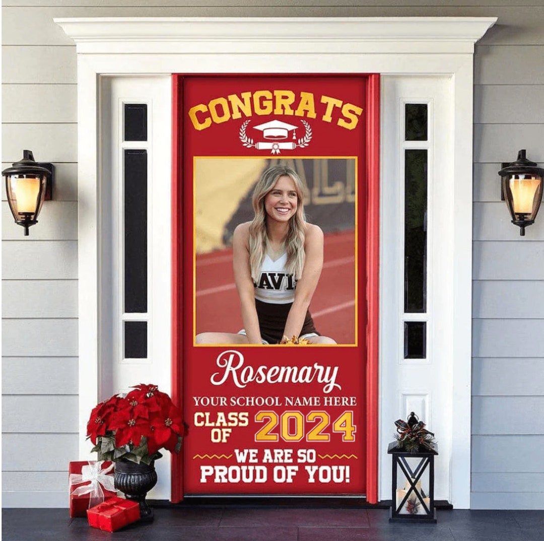 Class of 2024 Congrats Graduation Door Cover, Personalized Graduation ...