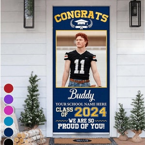 Class of 2024 Congrats Graduation Door Cover, Personalized Graduation ...