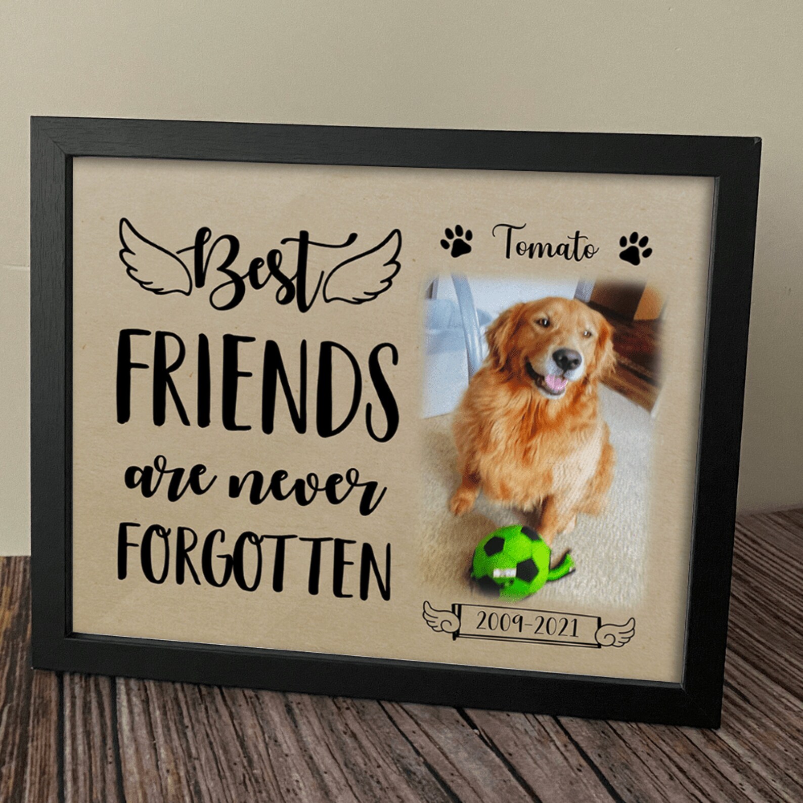 Personalized Custom Dog Picture Frame Best Friends Are Never - Etsy