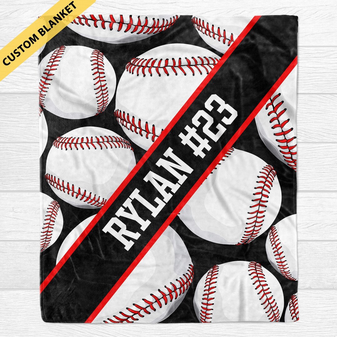 Personalized Custom Baseball Blanket, Custom Baseball Blankets ...