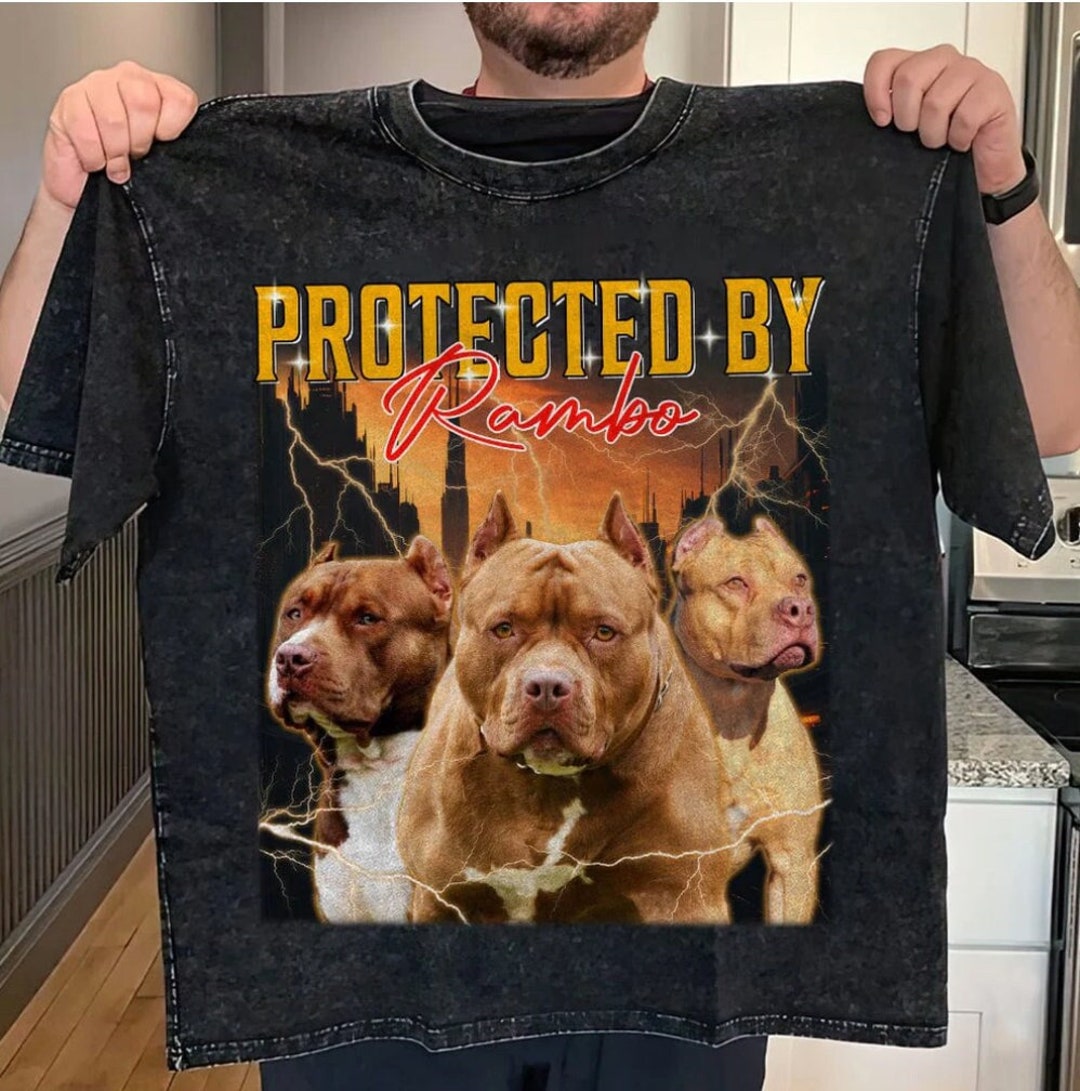 Custom Dog Photo and Retro Style Bootleg Shirt - Etsy
