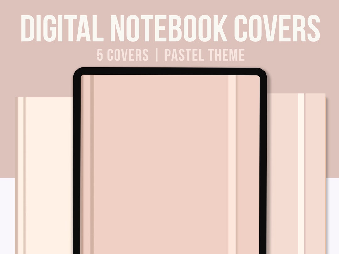 5 Cute Digital Notebook Covers | Pastel Goodnotes Cover | Simple ...
