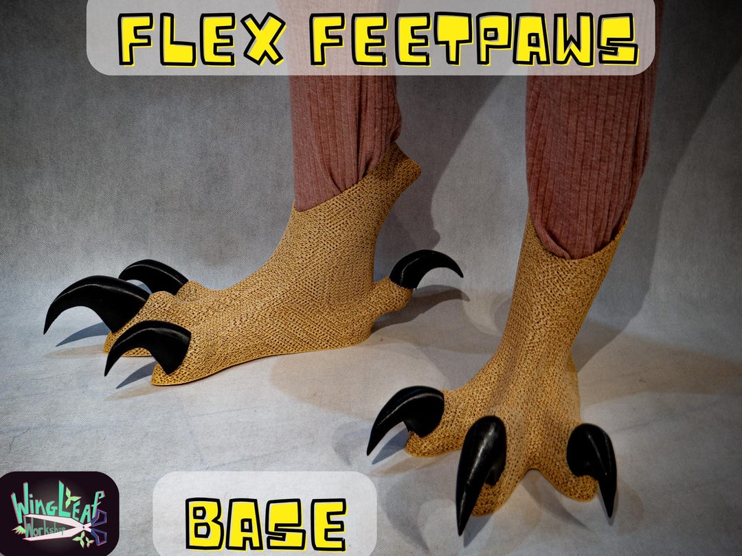 Feetpaws Flex Base - 3D Print - Slim Feets (bird / Dino / Reptile Legs ...