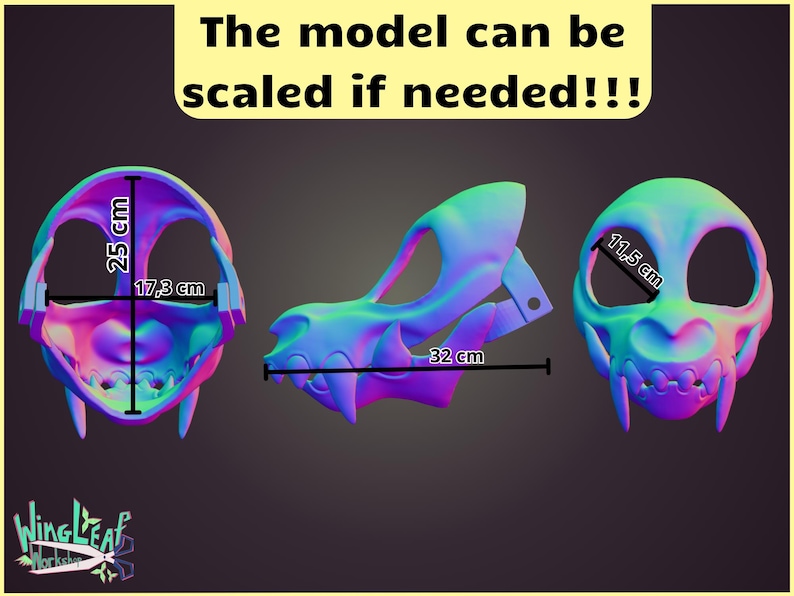 Skulldog 3D Model - STL File (digital Download) - Canine Dog Skull Head ...