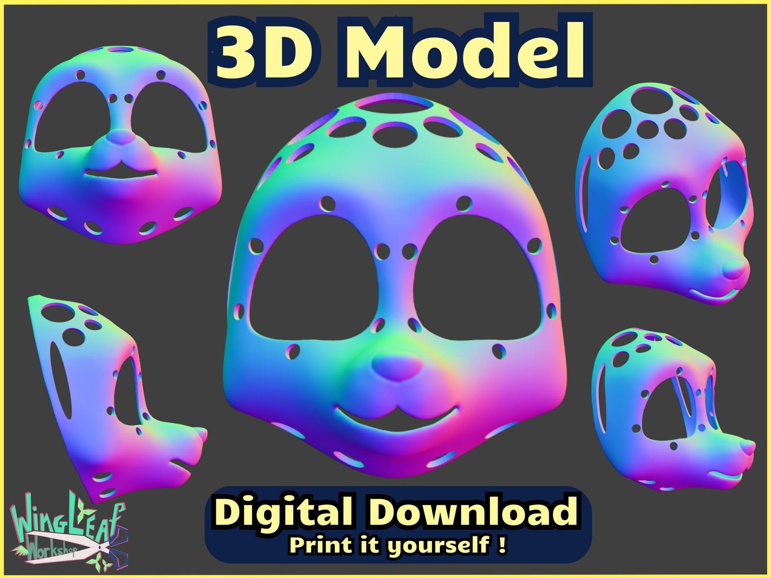 Toony Fursuit Base 3D Model - Kemono Fox / Dog (digital Download) - Etsy