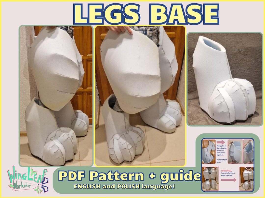 Digitigrade Legs Base Fursuit PDF Pattern + Detailed Guide | Cute ...