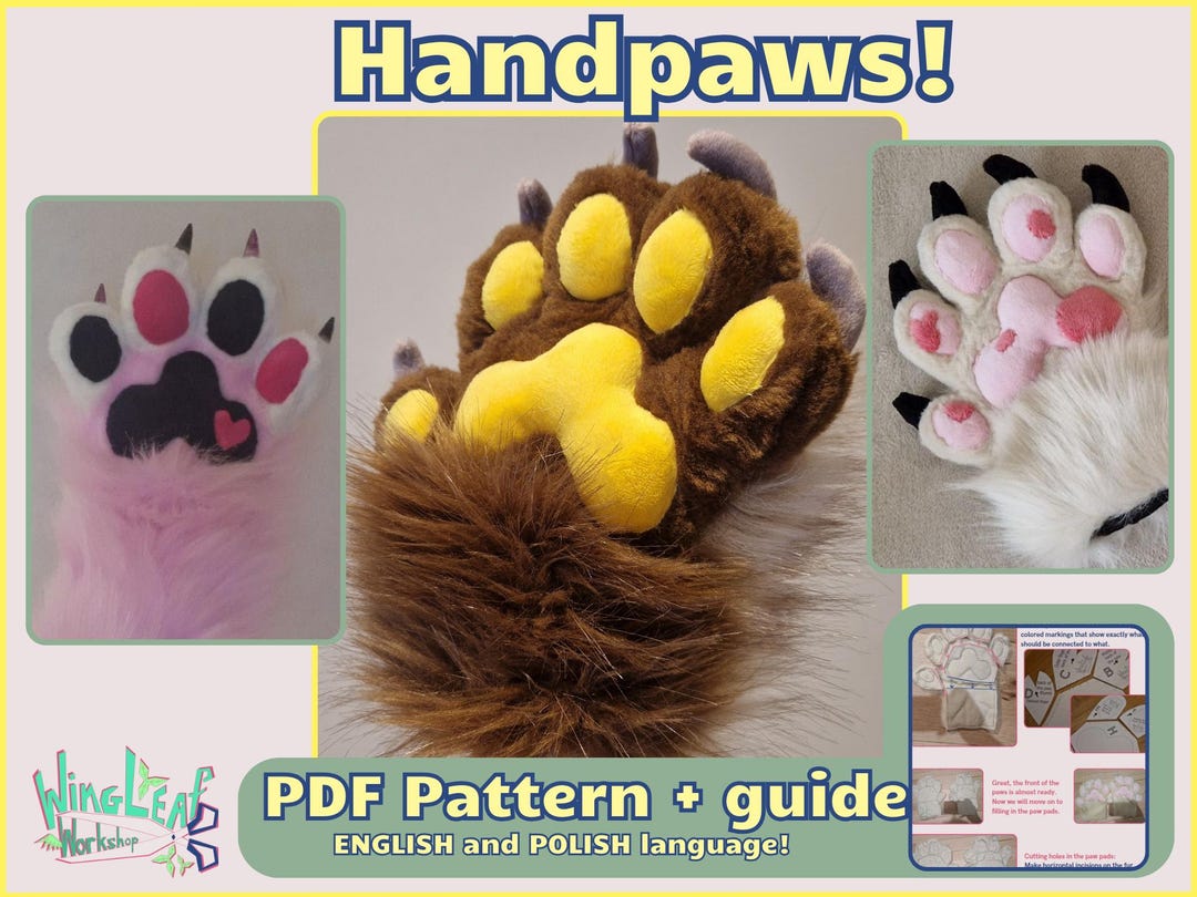Puffy Handpaws PDF Pattern + Detailed Instructions/guide - Available ...